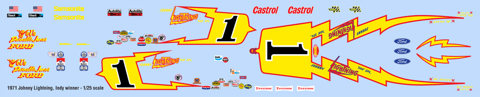 1971 Johnny Lightning Decals