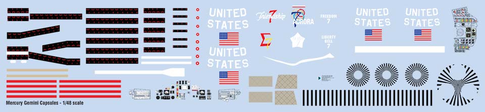 Mercury-Gemini Capsule decals