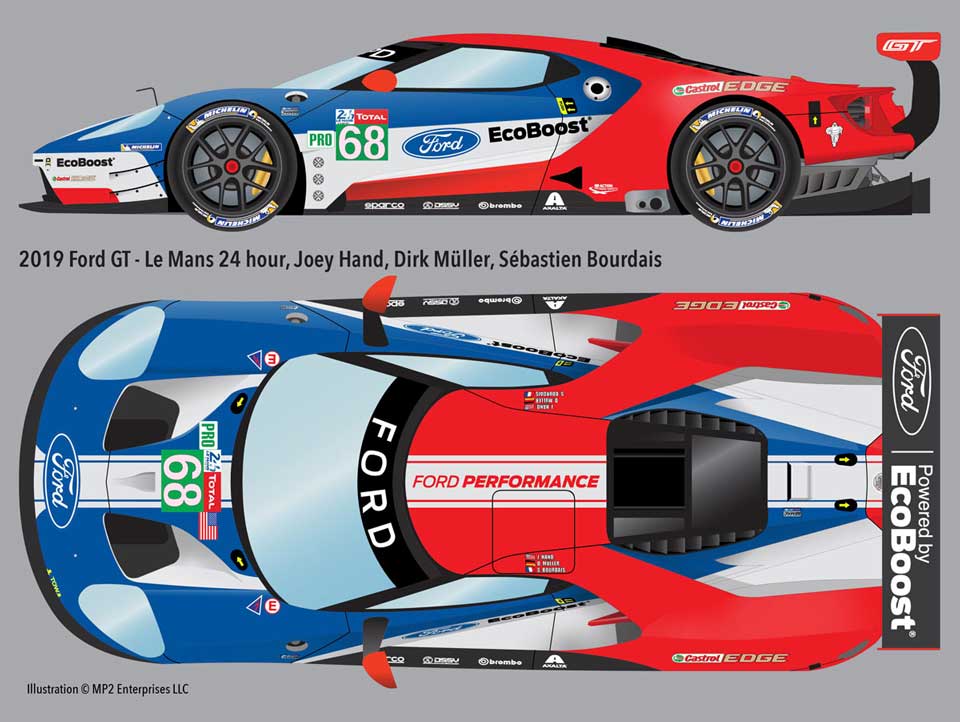 2019 Ford GT Le Mans decals